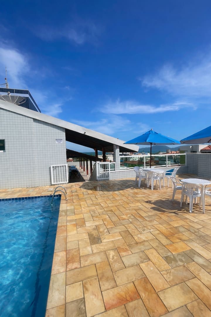 Praia Grande Vista Incrível Da Piscina E Churrasq. - Ubatuba