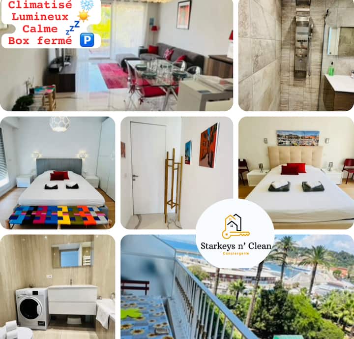 Superbe Appartement Vue Mer-parking Privé / Plage - Nizza