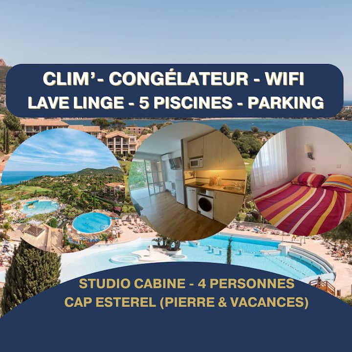 Studio Cabine Climatisé Village Cap Esterel Fibre - Agay Plage