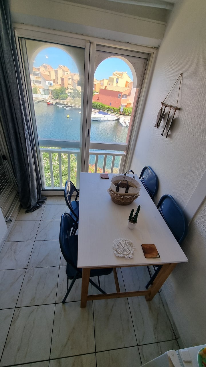 Cosy, Jolie Vue Sur Eau, Studio Cabine, Parking - Le Barcarès