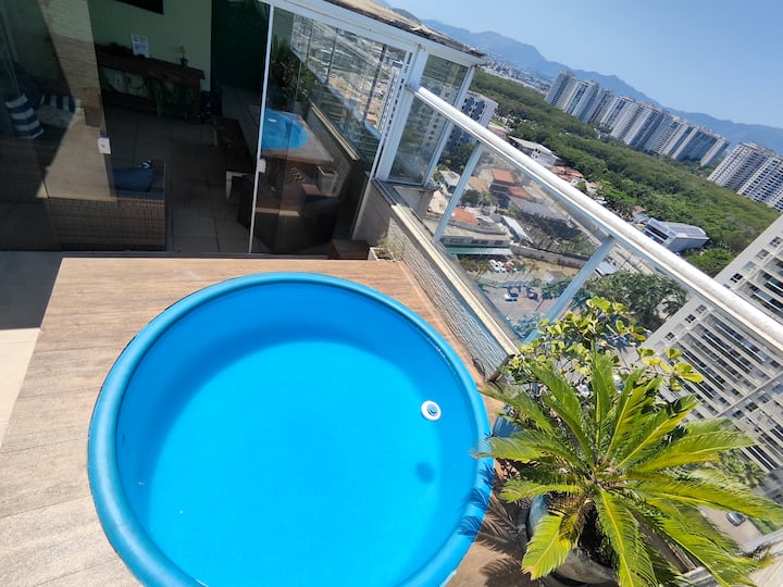 Cobertura Com Piscina, Churrasqueira E 2 Vagas -