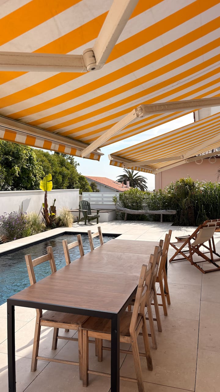 Villa Vue Océan, Piscine Chauffée, Tout à Pied - Biarritz