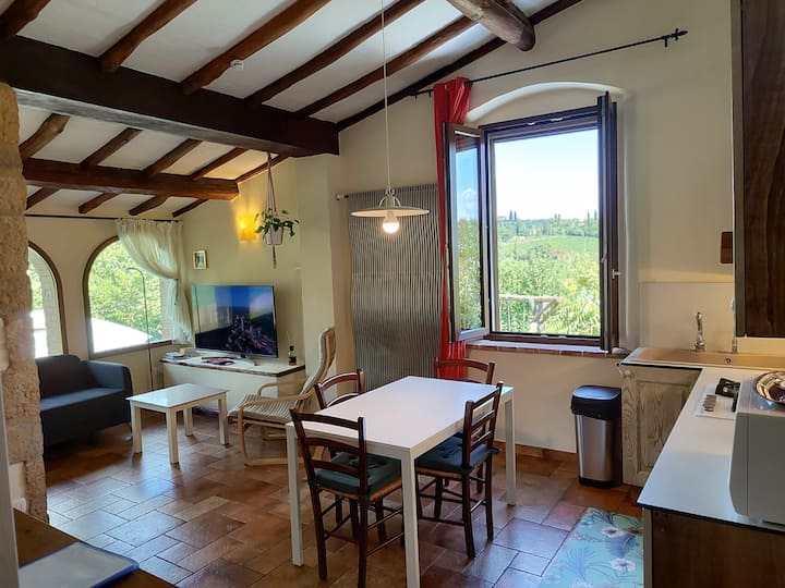 Appartamento Indipendente Con Piscina E Giardino. - San Gimignano