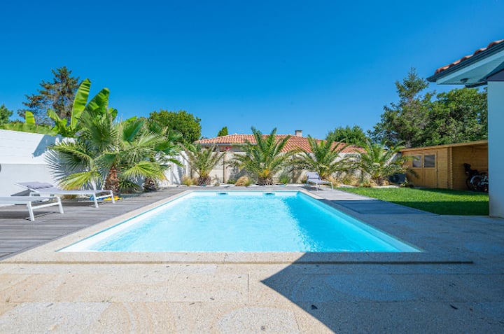 Biscarrosse Maison Avec Jardin Piscine Chauffée - Biscarrosse