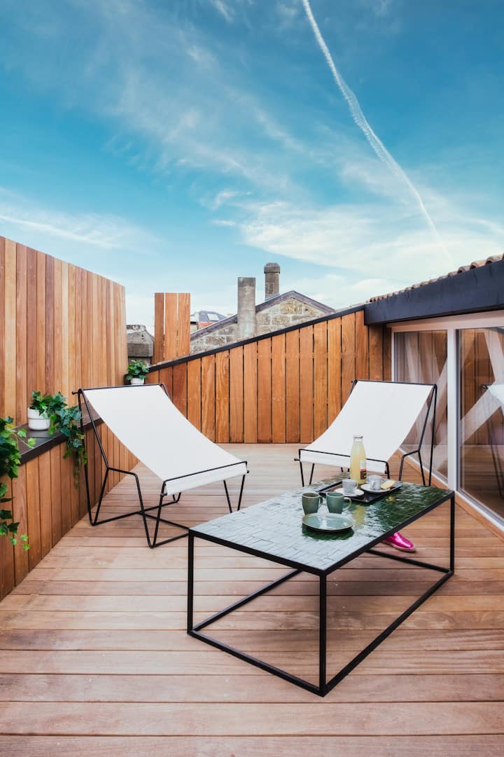 Suite Lixus Avec Terrasse Privée Et Cuisine - Bordeaux