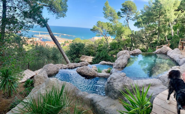 Villa  Panoramic View, Ac, Pool&baths 8mn Downtown - Sète
