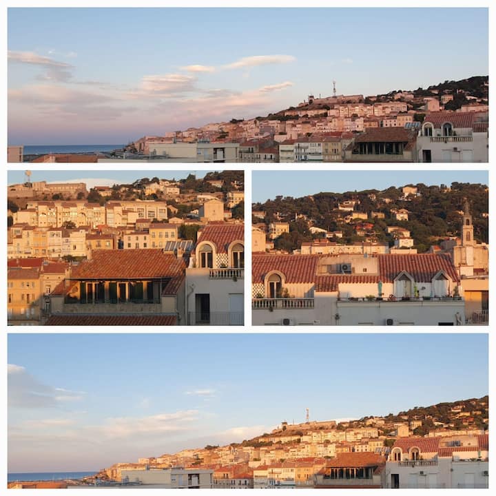 Appart Coeur Ville, Parking Sécurisé, 4 Couchages. - Sète