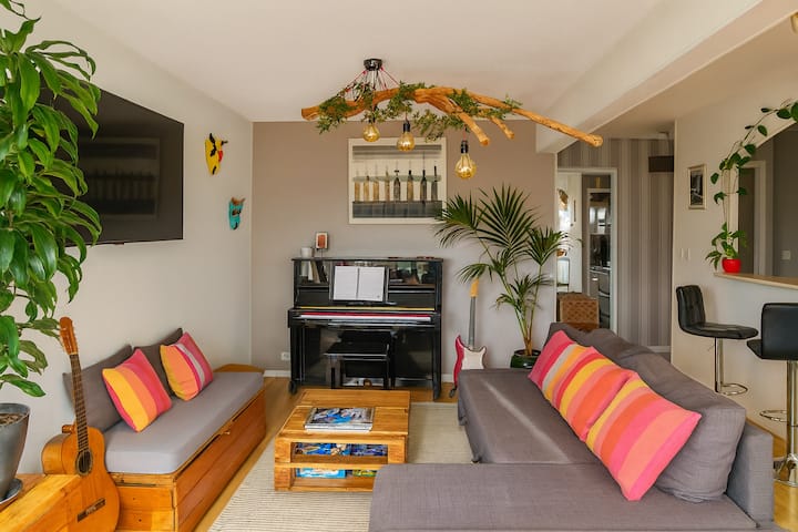 Grand T3 Lumineux, Balcon & Piano – Plages 10 Min - Biarritz