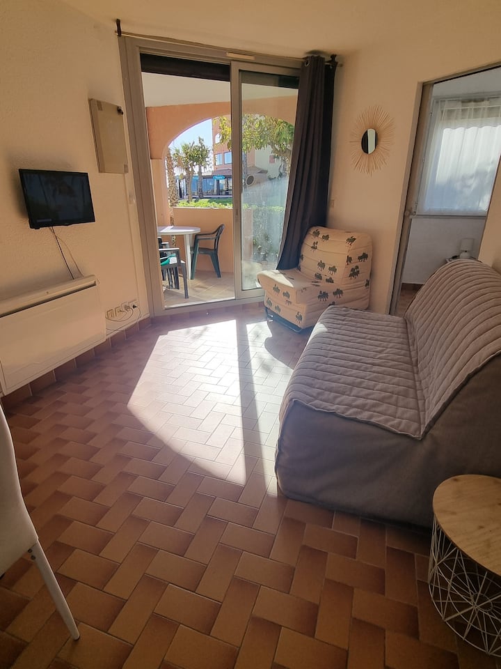 Appartement Vue Mer ,Les Pieds Dans L'eau. - Le Barcarès