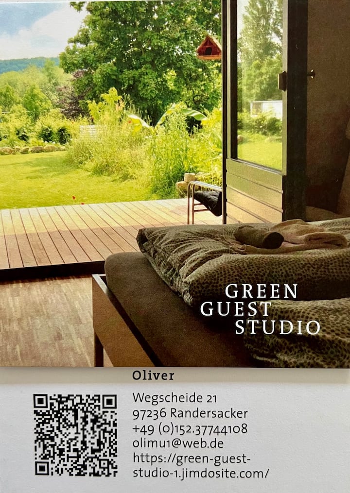 1green Guest Studio Mit Großer Terrasse Und Garten - Randersacker