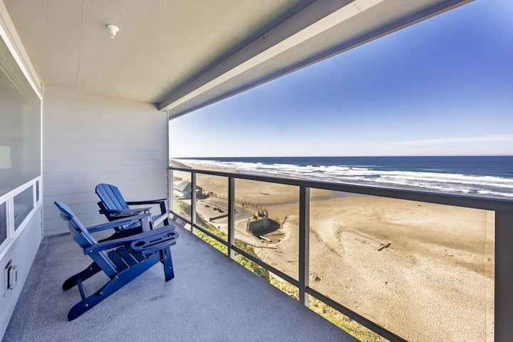Cozy Nye Sands Oceanfront 2b/2b King Bed • Spa Tub - Newport, OR