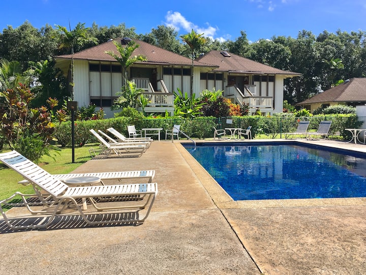 Jolie Studio, Veranda Vu Jardin, M/l, Et Piscine - Anini Beach, HI