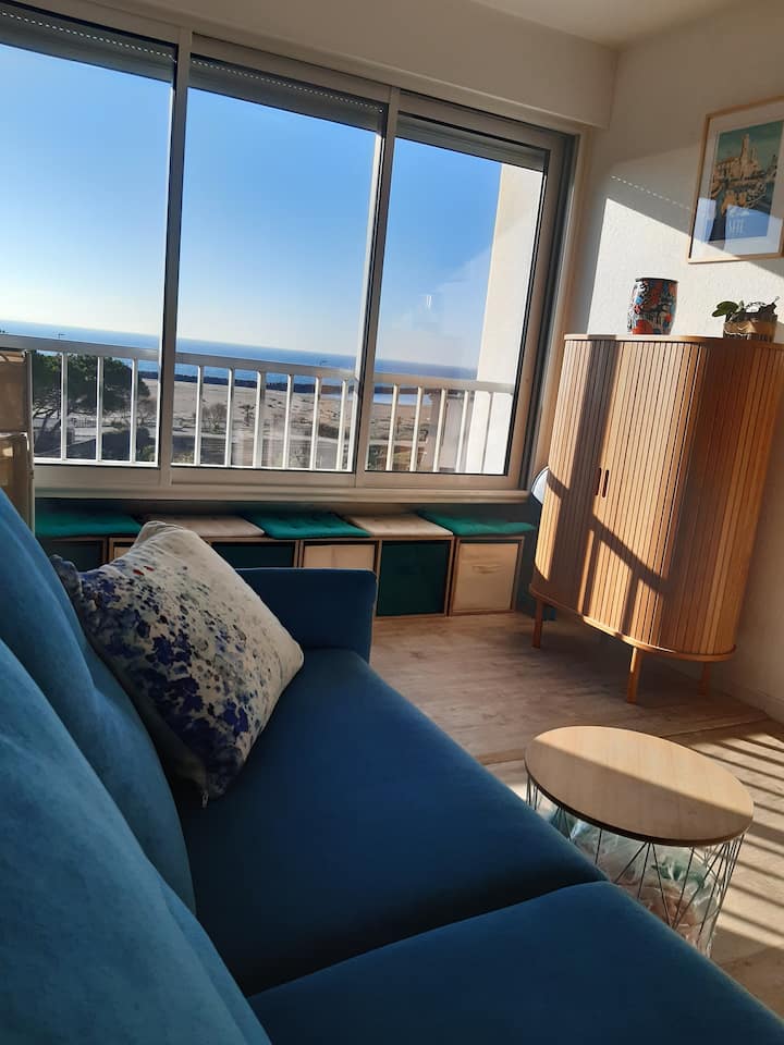 Studio Cab 50 M Face à La Mer 2* + Parking + Wifi. - Sète