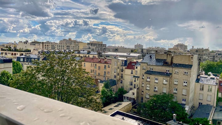 Studio Avec Vue Sur Paris, 7ème éTage. Au Calme - Paris