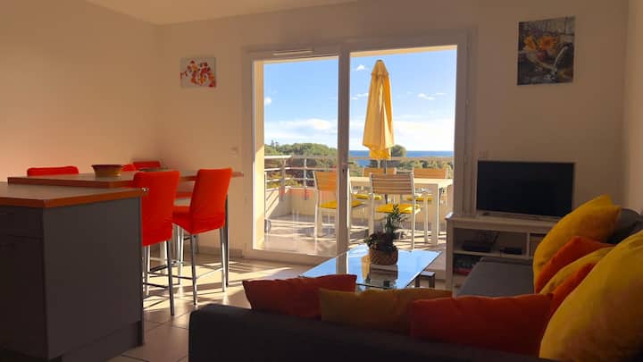 T2 Spacieux, 20 M Des Plages, Vue Panoramique Mer - Sainte-Maxime