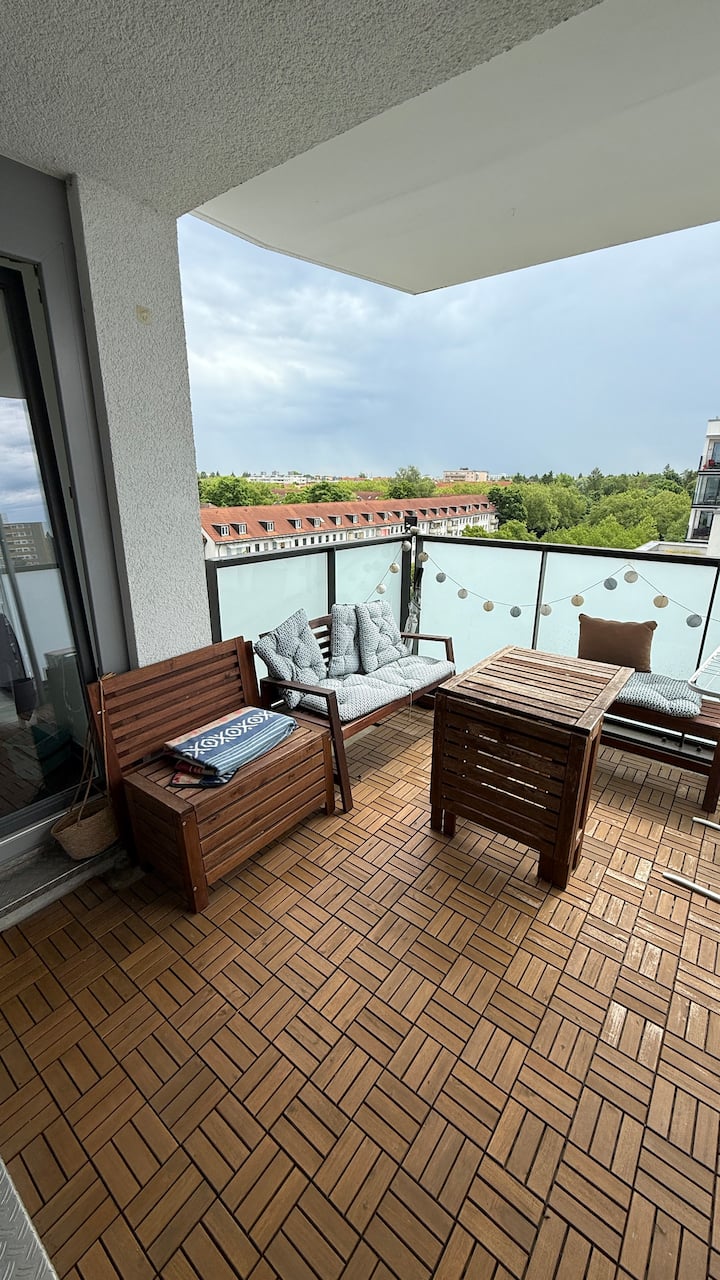 Modern Spacious 2-room High Flat With View To Alps - Unterhaching