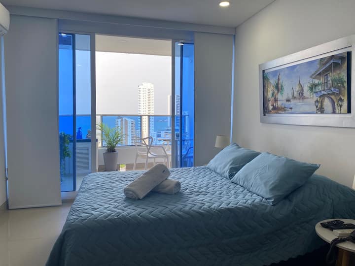 Apartaestudio Cerca A La Playa-wifi 900mbps-balcón - Colombia