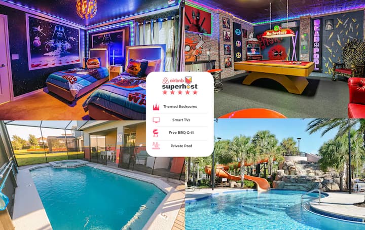 No Airbnb Fees! Pvt Pool & Spa / Game Room 272951! - Florida