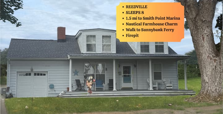 Nautical Farmhouse Reedville Va, Sleeps 8 / 3 Bdrm - Virginia