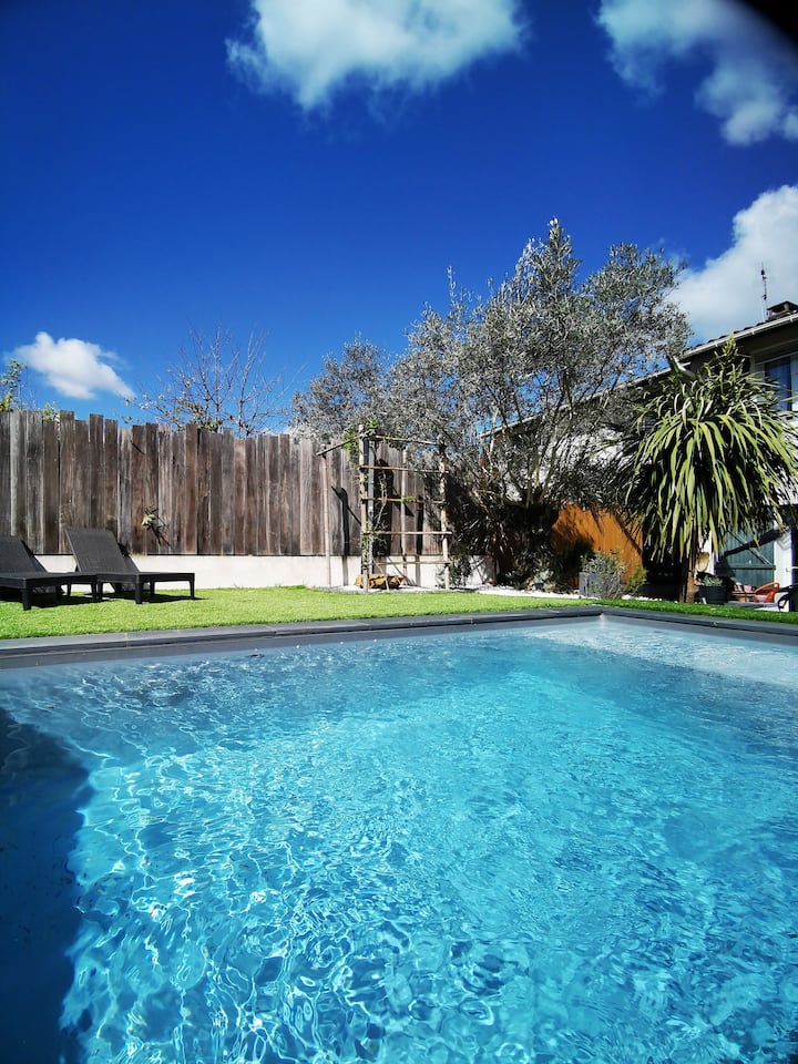 Villa Piscine Chauffée & Clim Porte De Bordeaux - Gironde