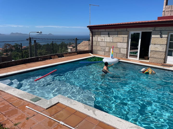 Acogedora Casa Con Piscina Frente Al Mar - Nigrán