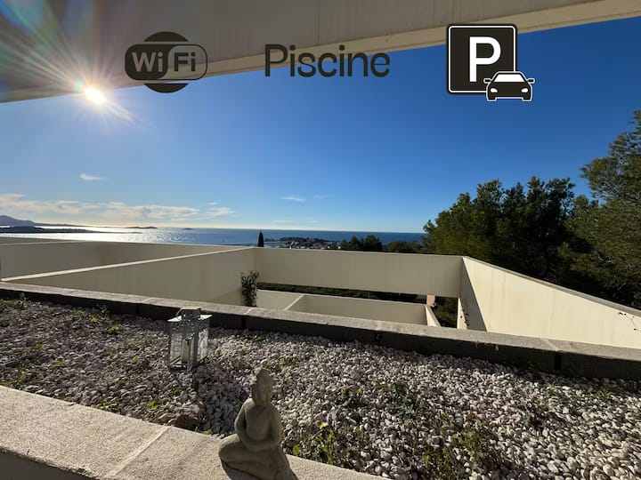 Appartement Grande Terrasse Vue Mer Imprenable - Bandol