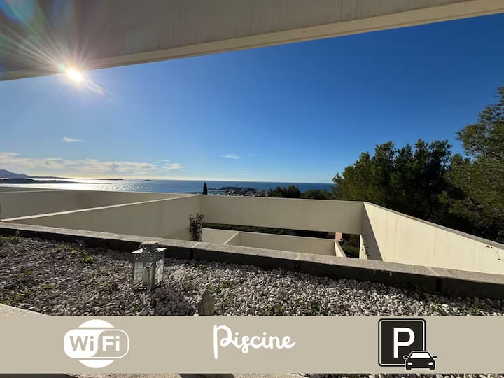 T3 Avec Vue Imprenable Sur La Baie De Bandol - Le Beausset