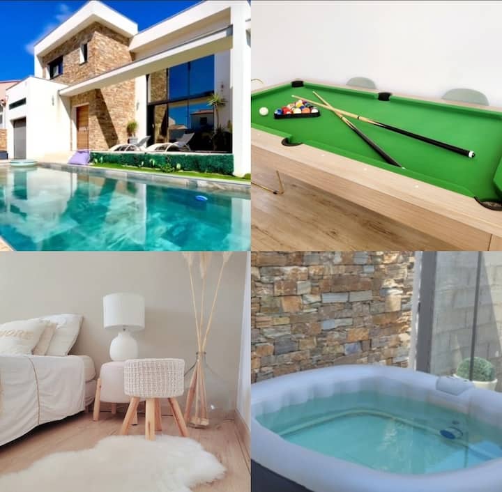 Villa Entre Mer&montagne Jacuzzi+billard+piscine - Thuir