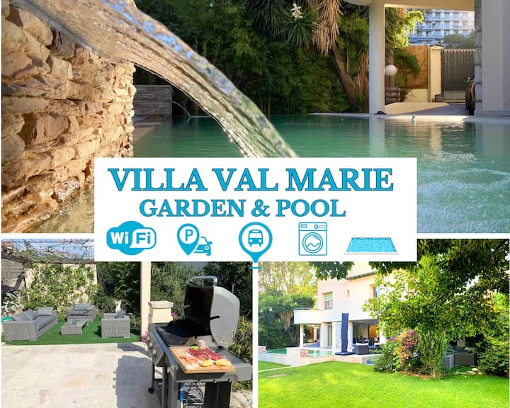 Villa Marie -Pool - Garden-close To Beach -Parking - Nice