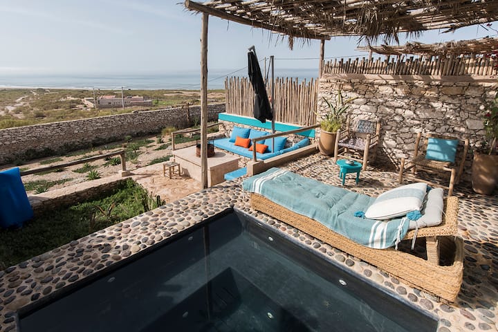 Teal Sea-view Cabin • Private Pool • Breakfast - 摩洛哥