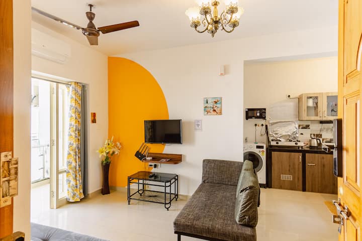 * La Manche - 1bhk Cozy Apt 4 Min To Beach* - Goa