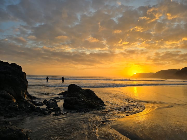Beach Chalet At Caswell Bay With Its Surf School! - 