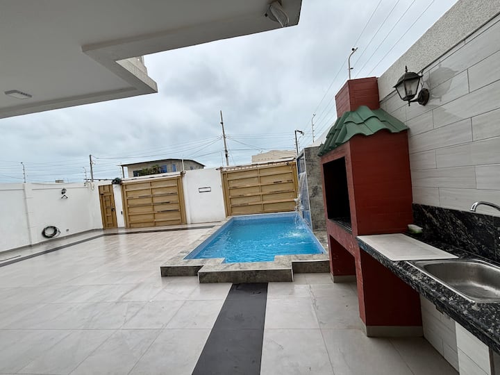 Vacaciones Luxury: Piscina Temperada + Garaje +Bbq - Ecuador