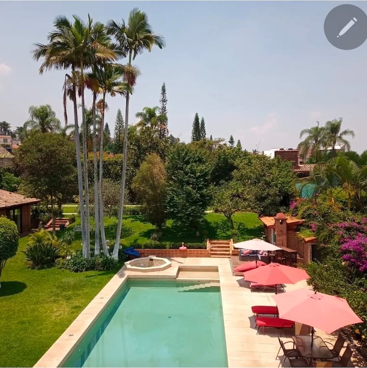 Villa Boutique Con Alberca Y Jacuzzi |16 Huéspedes - Cuernavaca