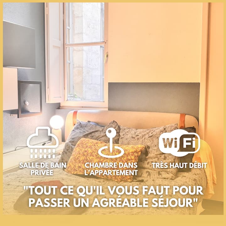 🦋Chambre Cosy 50 Mètres Des Quinconces🦋 - Bordeaux