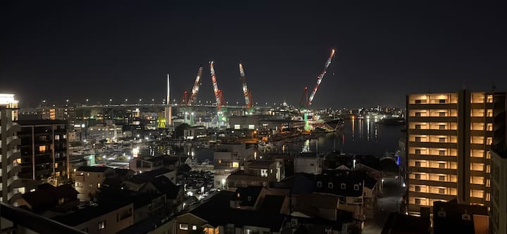 大濠公園駅2番出口より徒歩6分　最上階角部屋　綺麗な夜景を楽しめるお部屋　Wiーfi、キーレス完備 - Fukuoka