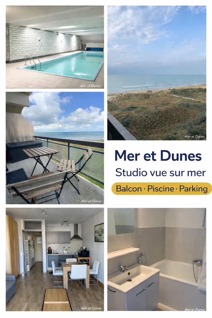 Charmant Studio Vue Sur Mer Et Piscine Couverte - Bray-Dunes