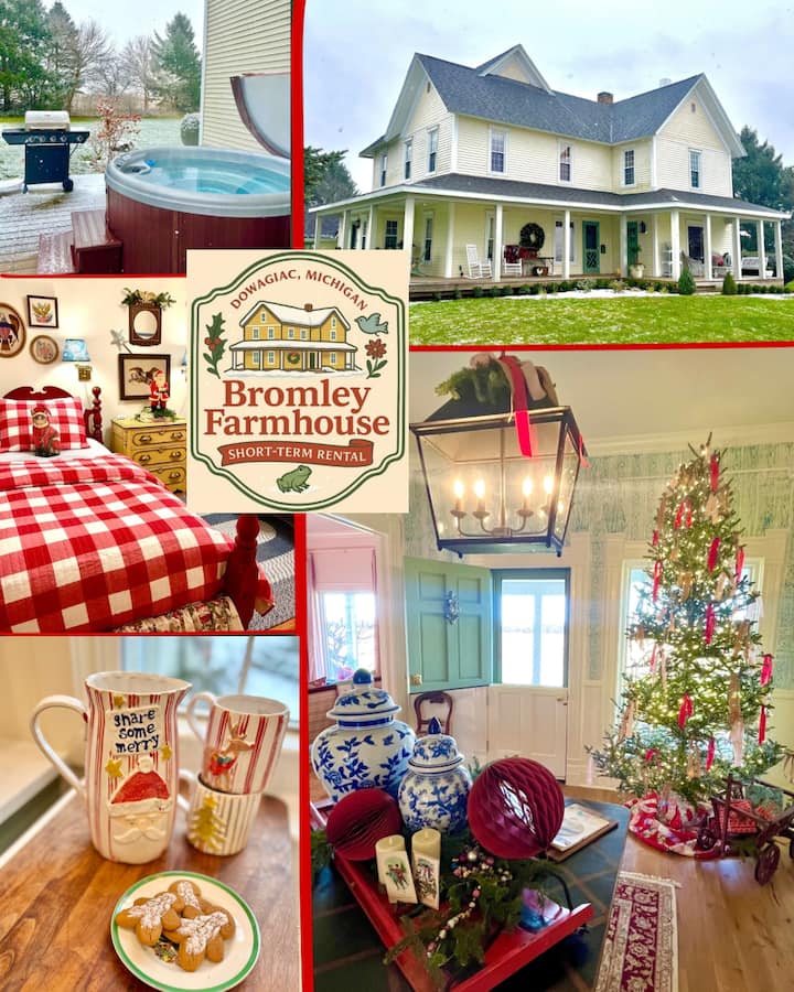 Christmas Dream Farmhouse| Hot Tub| 3 Acres - Dowagiac, MI