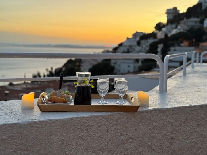 Moderno Piso Con Piscina Y Terraza Vista Al Mar - Roses
