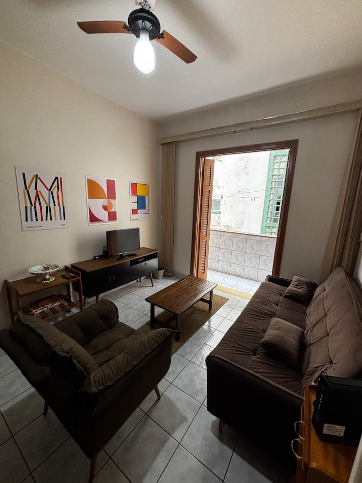 Apartamento Aconchegante Em Santos A 200m Da Praia - São Vicente