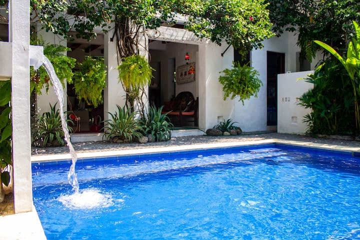 Paraíso Tropical En Una Casa Con Piscina Y Jacuzzi - Honda