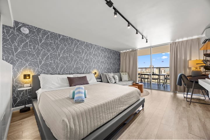 34f-island Colony Studio-city/partial Ocean Views - Hawaï