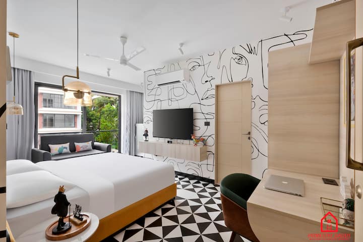 The Manifest Studio 3km Baga Beach | Homestaydaddy - Goa