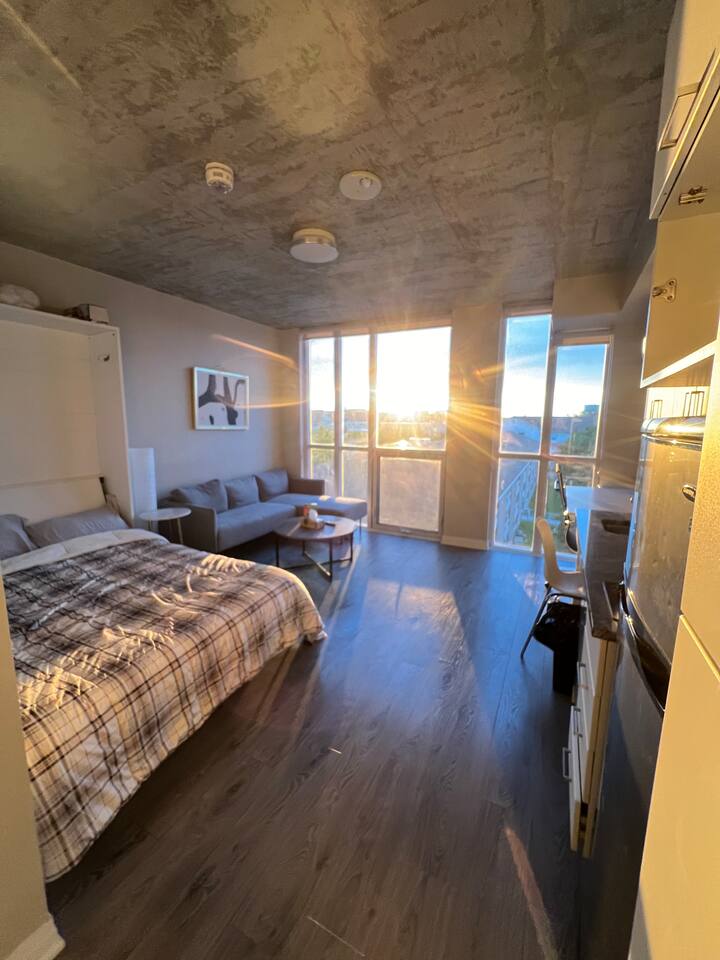 Bright & Cozy Entire Studio Apartment - 5 Min Uoit - オシャワ