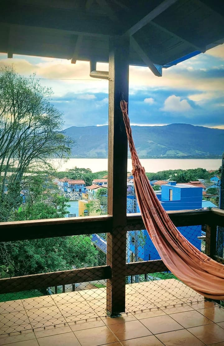 Excelente Casa No Morro C/ Linda Vista Para Lagoa - Garopaba