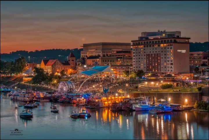 Spacious Modern Loft, King Bed… Amazing City View - Kanawha State Forest, Charleston
