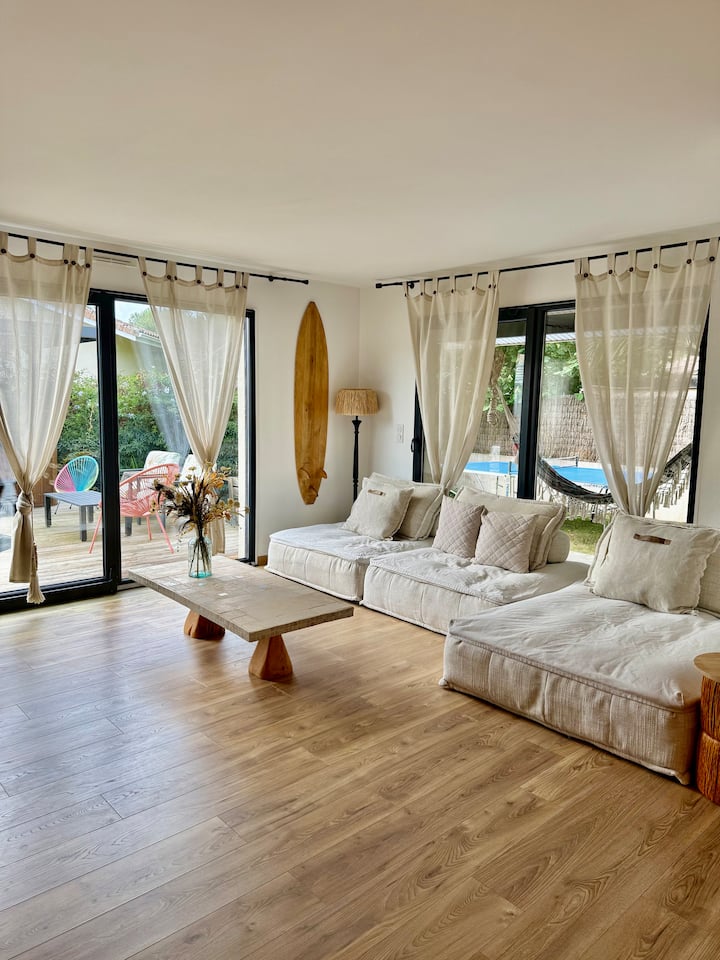 Splendide Villa 4ch, Piscine Chauffée Et Jacuzzi - Seignosse