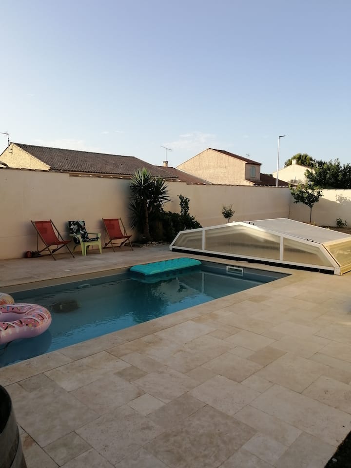 Comme à La Maison ! Piscine, Jardin, Barbecue - Sérignan Plage