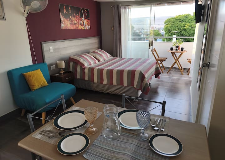 505 Céntrico Apartamento Estudio C/ Balcón Privado - Arica y Parinacota