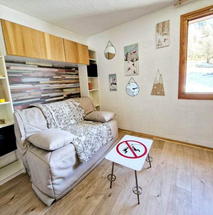 Studio Chaleureux 2/3 Pers.
Accès Pistes à Pieds - Isola